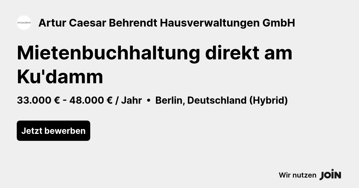 Artur Caesar Behrendt Hausverwaltungen (Berlin): Mietenbuchhaltung ...