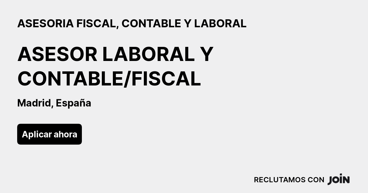 ASESORIA FISCAL, CONTABLE Y LABORAL (Madrid): ASESOR LABORAL Y CONTABLE ...