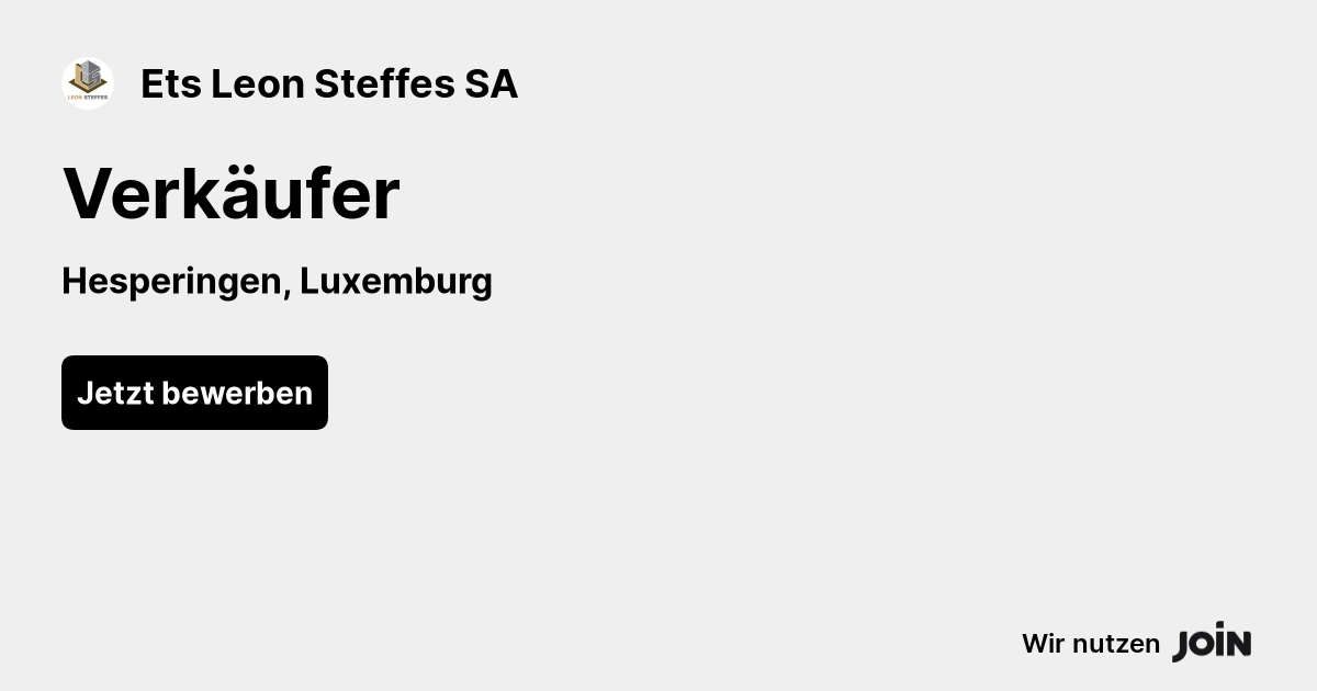 Ets Leon Steffes SA (Hesperingen): Verkäufer