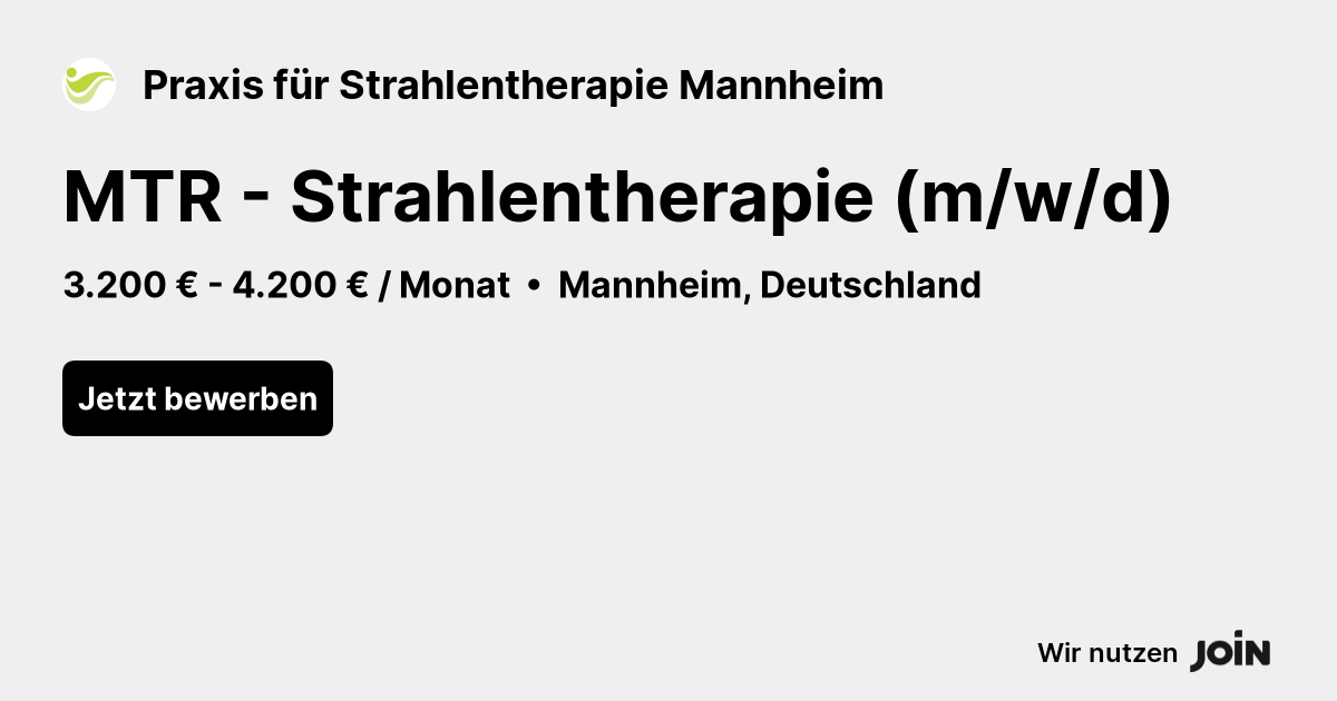 Praxis für Strahlentherapie Mannheim (Mannheim): MTR - Strahlentherapie ...