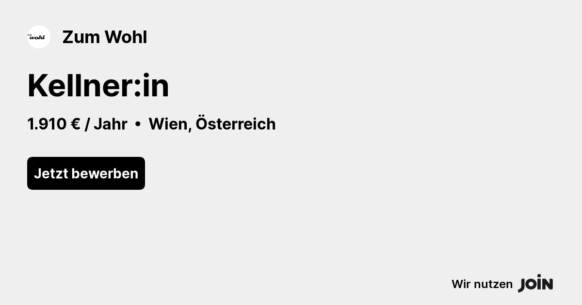 Zum Wohl (Wien): Kellner:in