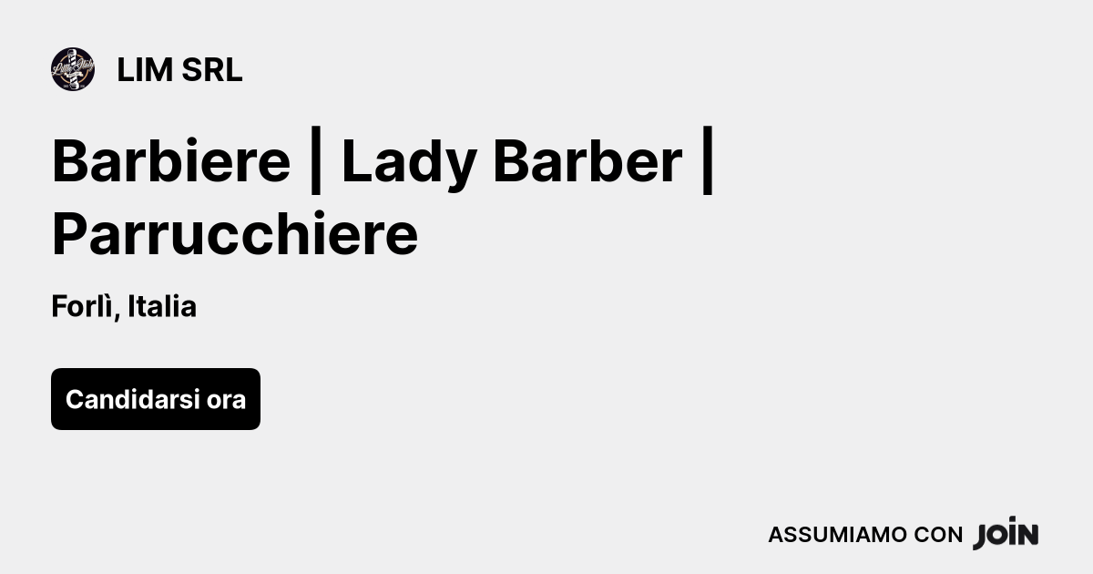 LIM SRL (Forlì): Barbiere | Lady Barber | Parrucchiere