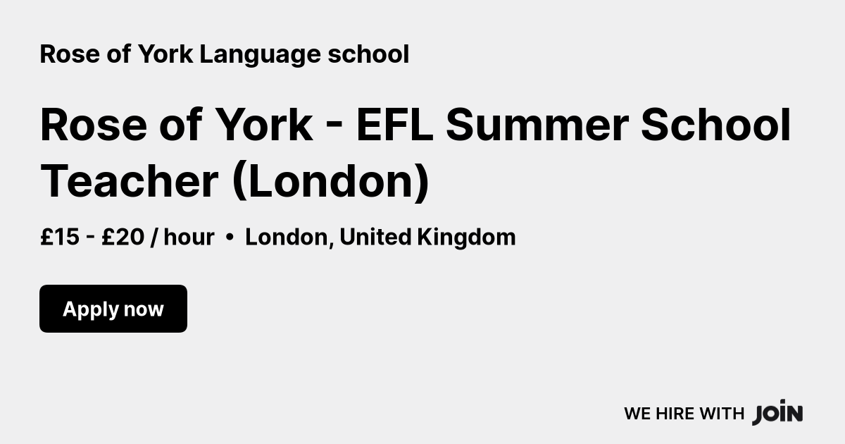 Rose of York Language school (London): Rose of York - EFL Summer School ...