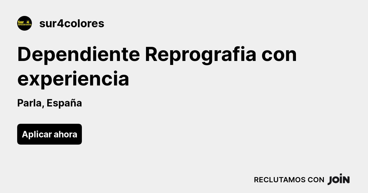 sur4colores (Parla): Dependiente Reprografia con experiencia