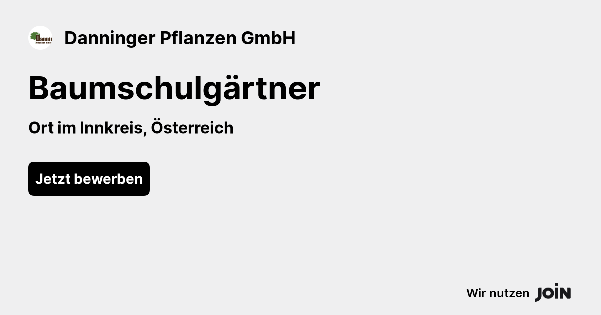 Danninger Pflanzen (Ort im Innkreis): Baumschulgärtner