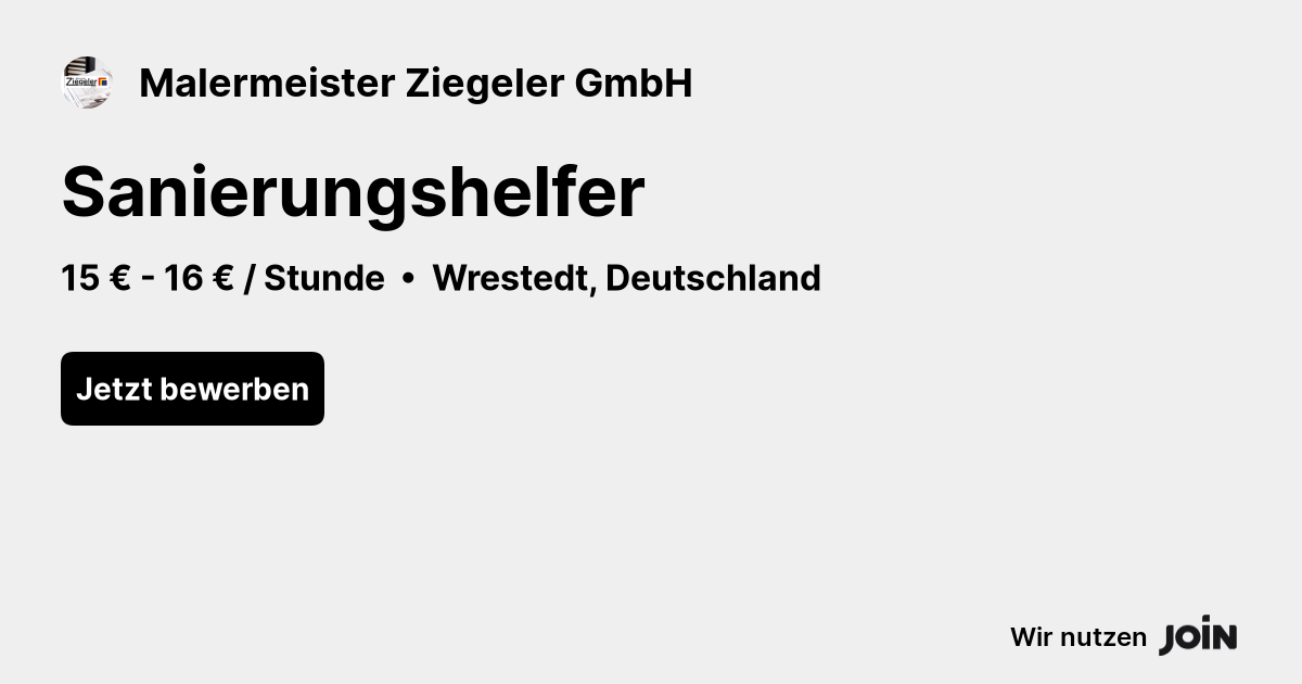 Malermeister Ziegeler (Wrestedt): Sanierungshelfer