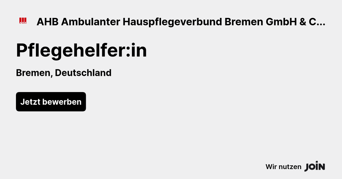 AHB Ambulanter Hauspflegeverbund Bremen GmbH & Co. KG (Bremen ...