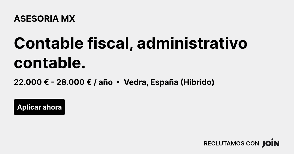 ASESORIA MX (Vedra): Contable fiscal, administrativo contable.