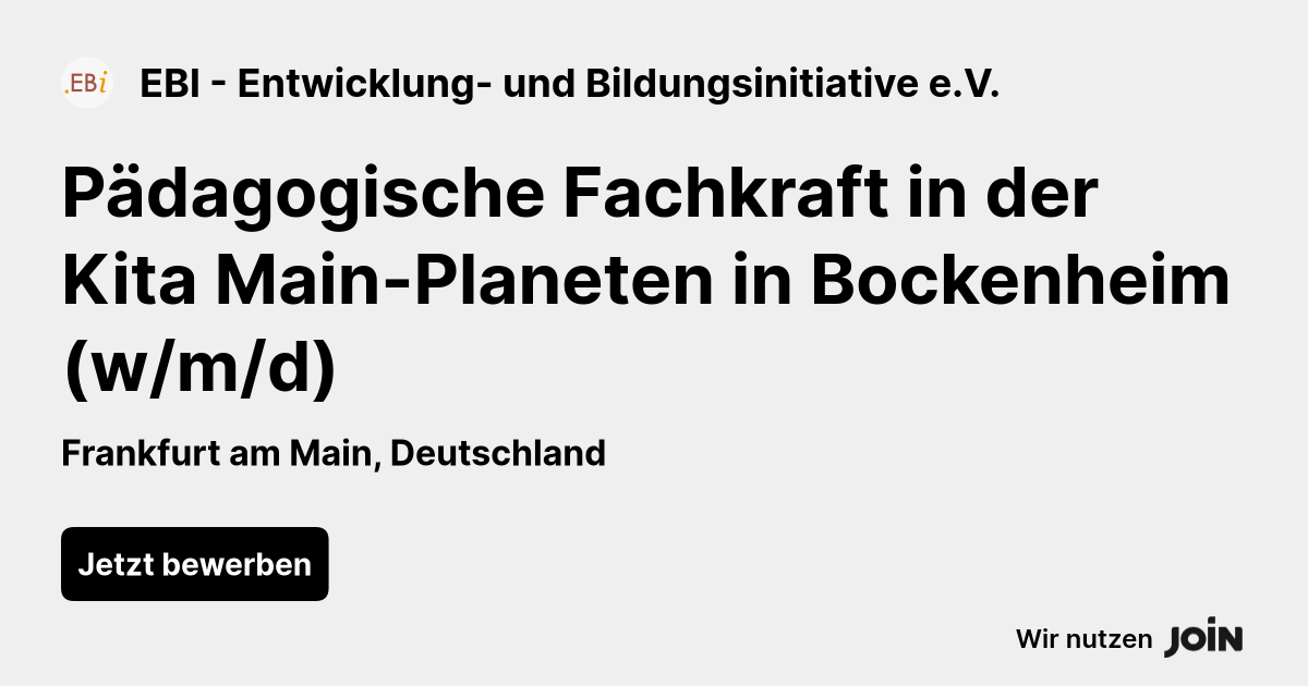 EBI - Entwicklung- und Bildungsinitiative e.V. (Frankfurt am Main ...