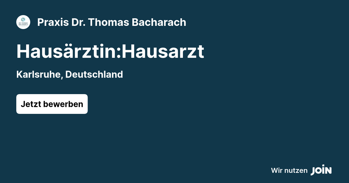 Praxis Dr. Thomas Bacharach (Karlsruhe): Hausärztin:Hausarzt