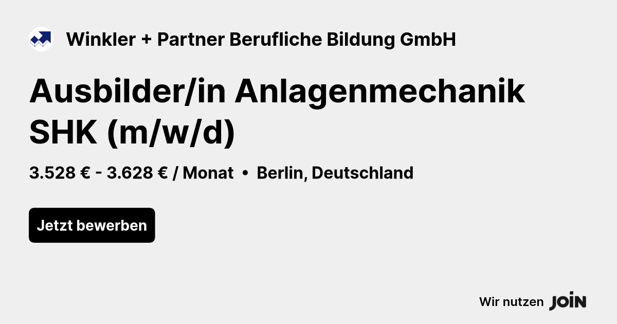 Winkler + Partner Berufliche Bildung (Berlin): Ausbilder/in ...