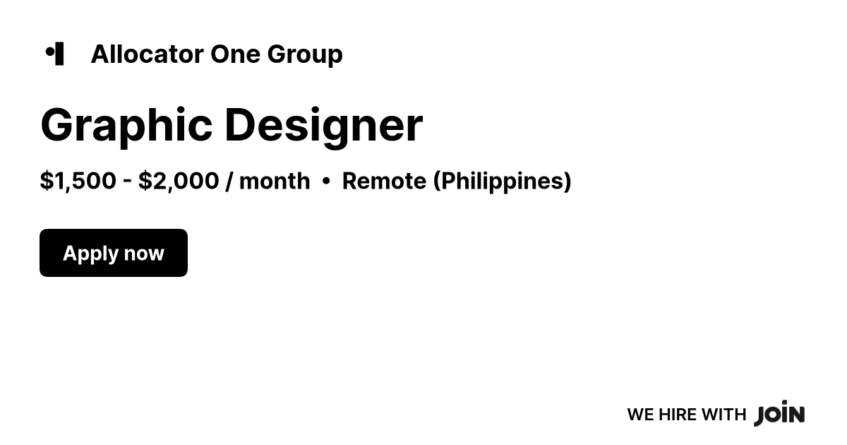 Allocator One Group (Remote): Graphic Designer