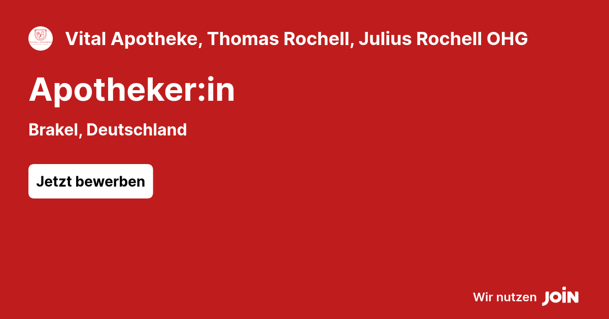 Vital Apotheke, Thomas Rochell, Julius Rochell OHG (Brakel): Apotheker:in