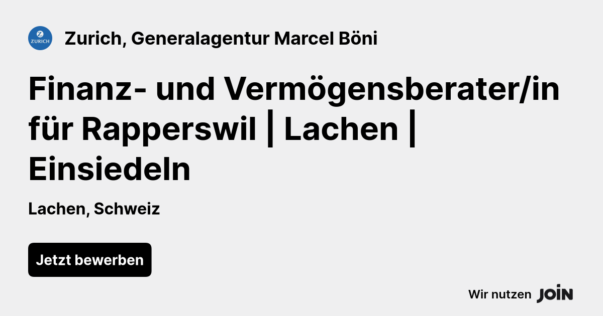 Zurich, Generalagentur Marcel Böni (Lachen): Finanz- und ...