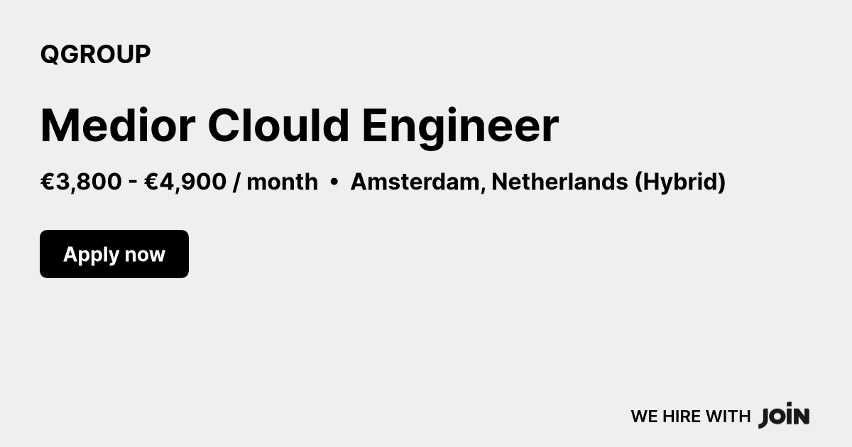 QGROUP (Amsterdam): Medior Clould Engineer