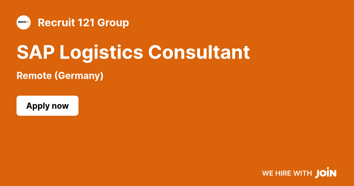 Recruit 121 Group (Remote): SAP Logistics Consultant