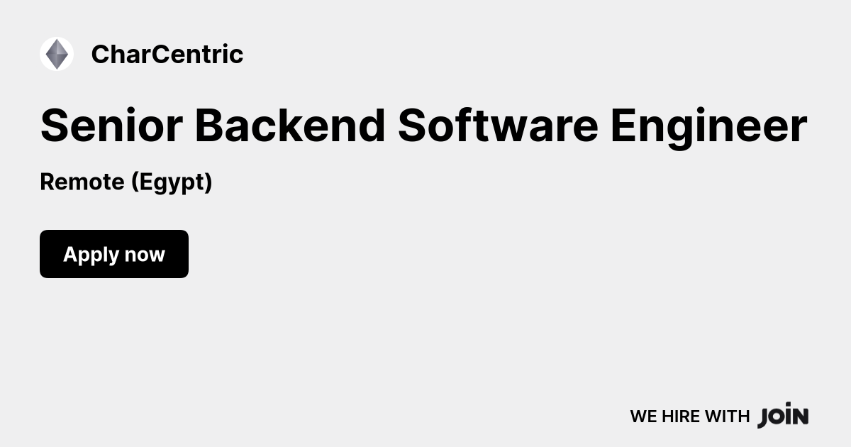 CharCentric (Remote): Senior Backend Software Engineer