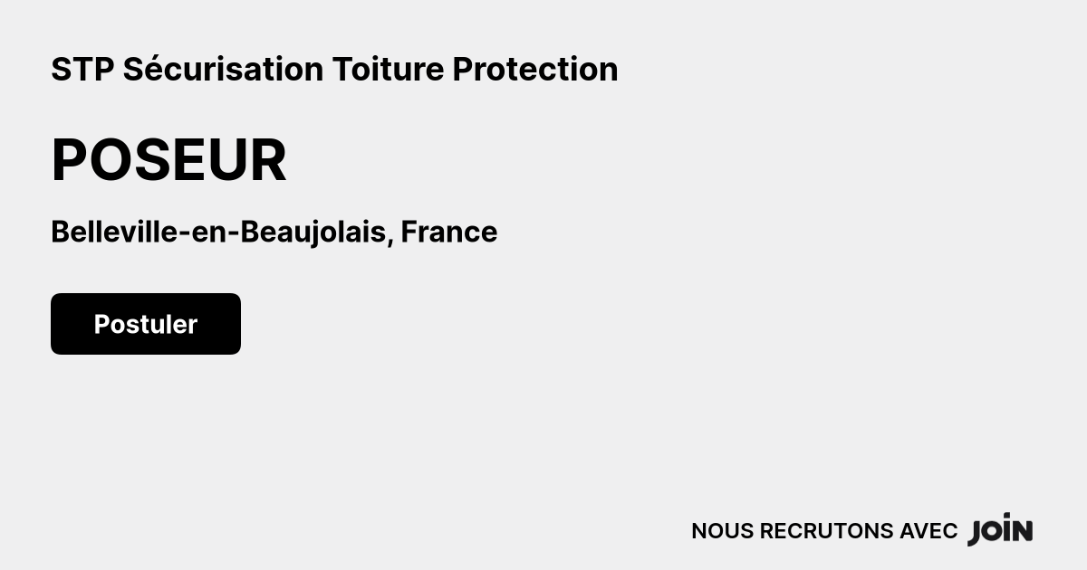 STP Sécurisation Toiture Protection (Belleville-en-Beaujolais): POSEUR