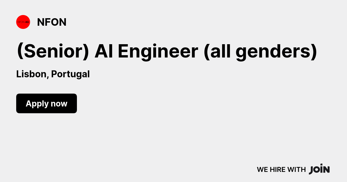 NFON (Lisbon): (Senior) AI Engineer (all genders)