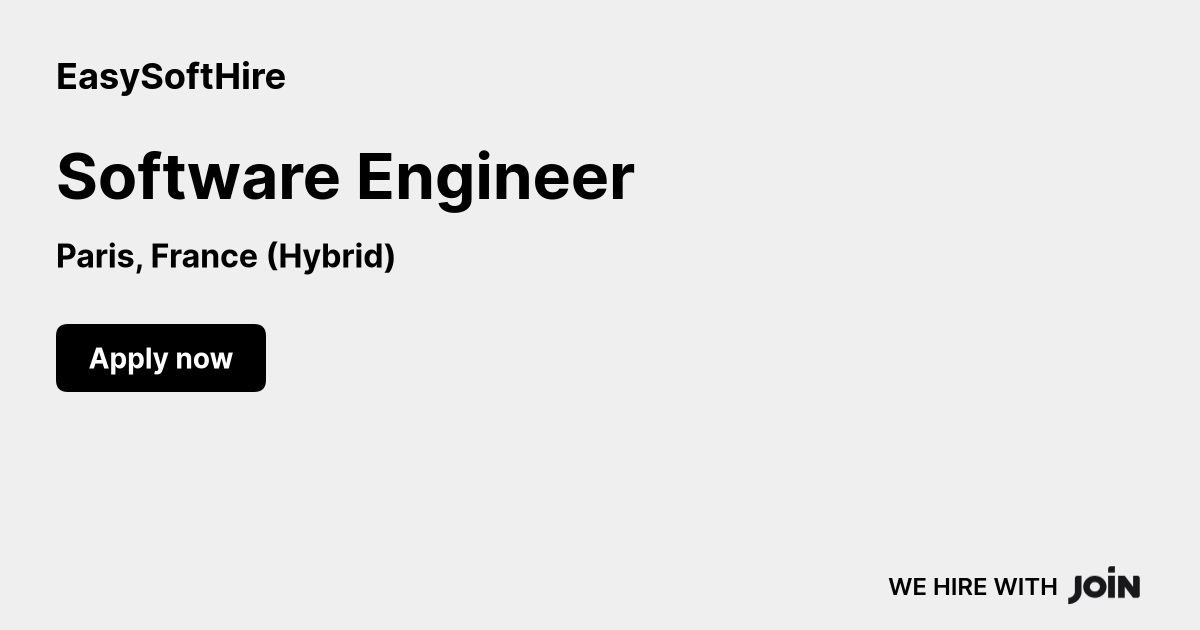 EasySoftHire (Paris): Software Engineer