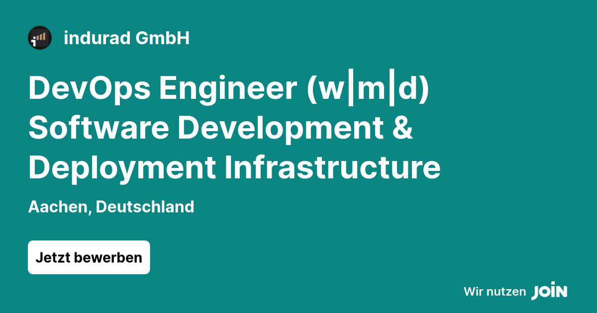indurad (Aachen): DevOps Engineer (w|m|d) Software Development ...