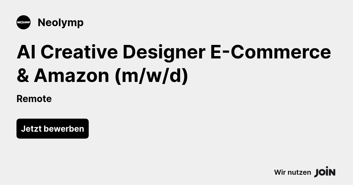 Neolymp (Remote): AI Creative Designer E-Commerce & Amazon (m/w/d)