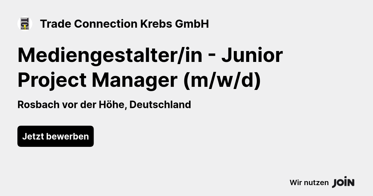 Trade Connection Krebs (Rosbach vor der Höhe): Mediengestalter/in ...