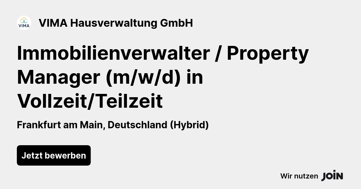 VIMA Hausverwaltung (Frankfurt am Main): Immobilienverwalter / Property ...