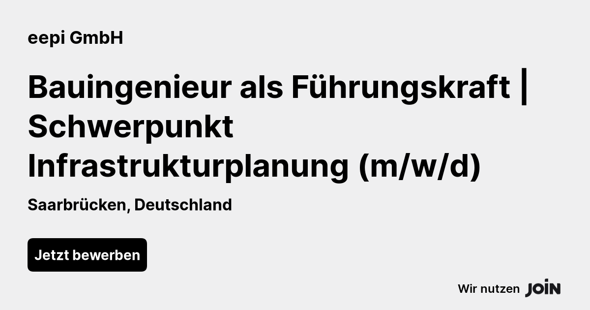 eepi (Saarbrücken): Bauingenieur als Führungskraft | Schwerpunkt ...