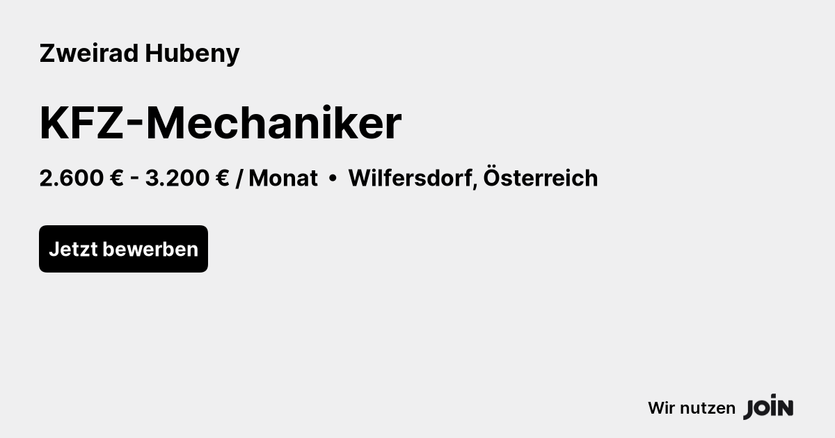 Zweirad Hubeny (Wilfersdorf): KFZ-Mechaniker