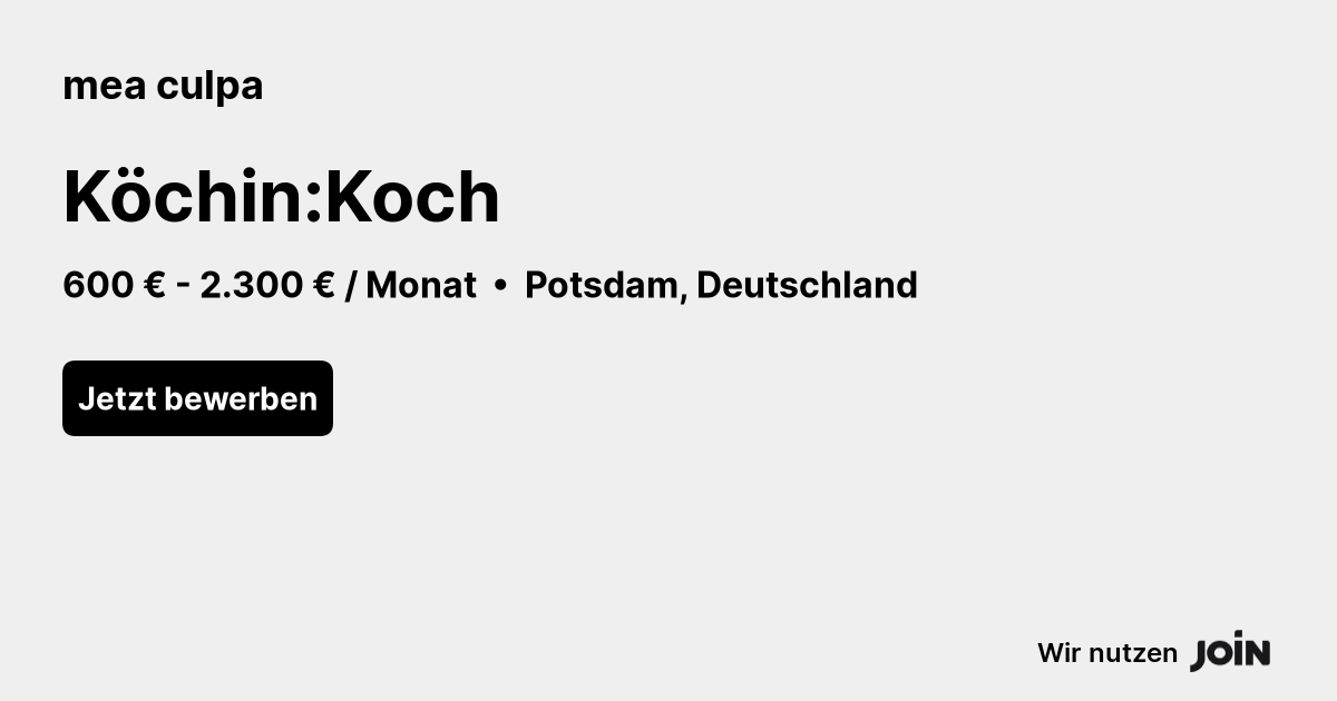 mea culpa (Potsdam): Köchin:Koch mea culpa (Potsdam): Köchin:Koch
