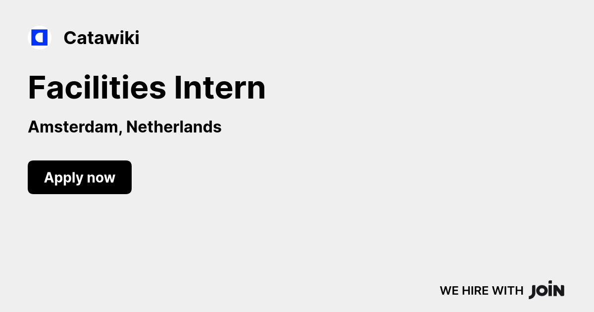 Catawiki (Amsterdam): Facilities Intern