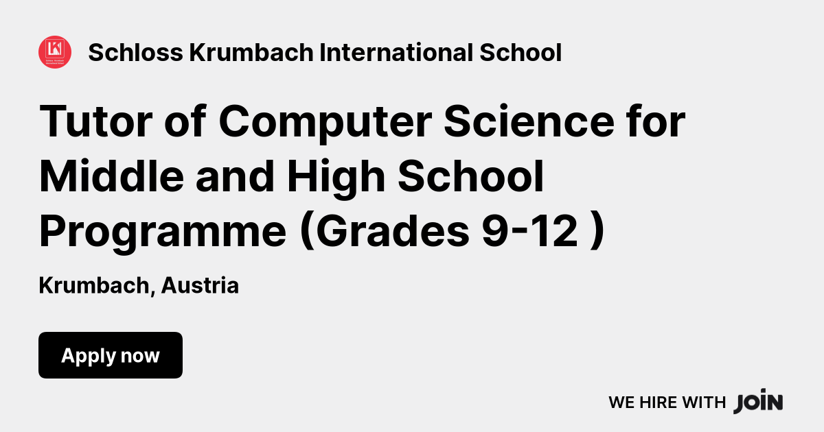 Schloss Krumbach International School (Krumbach): Tutor of Computer ...